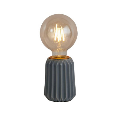 Lighting Collection Malabo Baby Blue Ceramic Table Lamp | DIY at B&Q