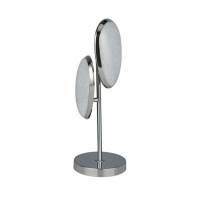 Lighting Collection Nassau Chrome 2Lt LED Table Lamp
