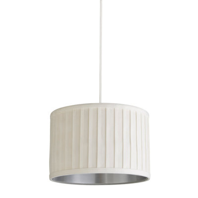 Lighting Collection Ouerto Ivory Pleated Velvet Shade