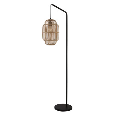 Lighting Collection Pretoria Black Floor Lamp | DIY at B&Q