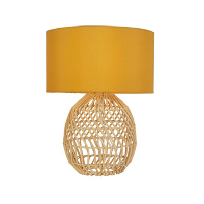 Lighting Collection Quebec Ochre Table Lamp | DIY at B&Q