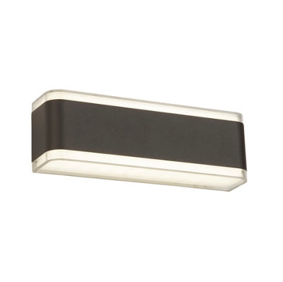 Lighting Collection Yesk Dark Grey LED Outdoor Wall Light | DIY at B&Q
