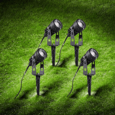 Lighting Legends 4 in 1 LED 12V Spotlights Warm White Garden Landscape ...