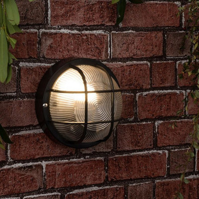 Lighting Legends Round Grille 7W Outdoor LED Wall Security Light Bright ...