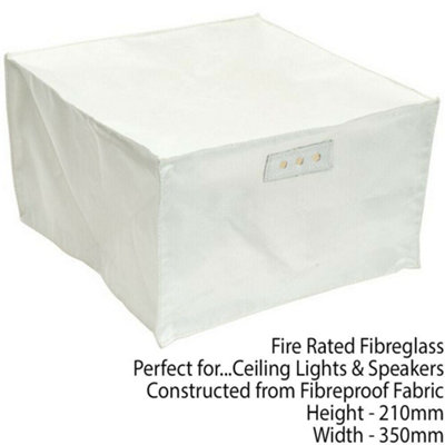 Lighting & Speaker Fireproof Heat Guard Cover 350mm Square Fire Rated ...
