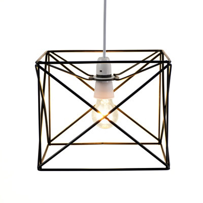 Lighting123 Geosphere Industrial Pendant Light Fixture with Easy Fit ...