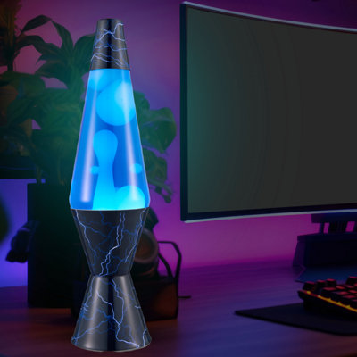 Lightning Lava Lamp - Blue & White