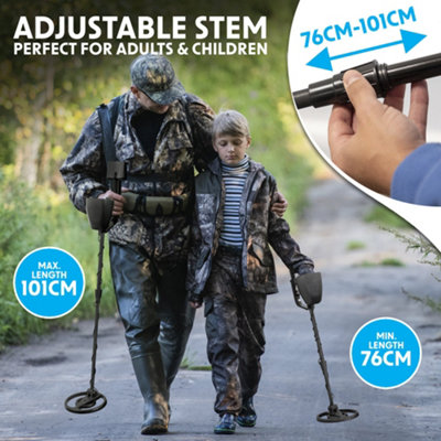 Lightweight Adjustable Length Metal Detector - High Accuracy Pinpoint ...