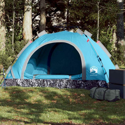 LIGHTWEIGHT AND PORTABLE CAMPING TENT 2-PERSON BLUE QUICK RELEASE