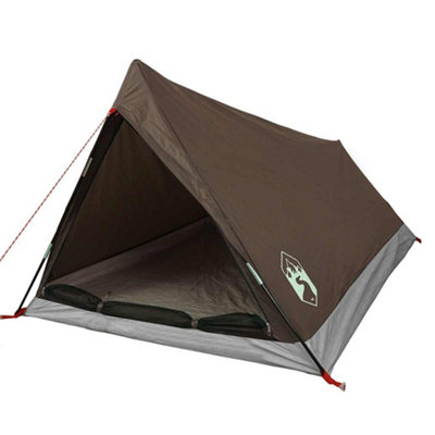 Lightweight and Portable Camping Tent 2-Person Brown Waterproof