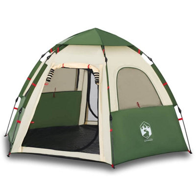 Lightweight and Portable Camping Tent Cabin 4-Person Green Quick Release