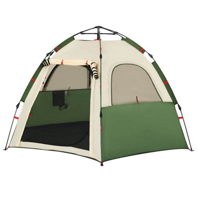 Lightweight and Portable Camping Tent Cabin 4-Person Green Quick Release