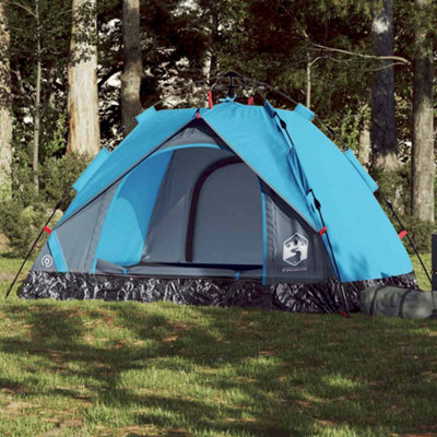 LIGHTWEIGHT AND PORTABLE CAMPING TENT DOME 2-PERSON BLUE QUICK RELEASE