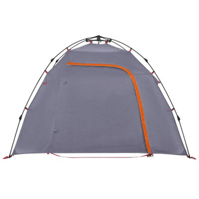 Lightweight and Portable Camping Tent Dome 3-Person Grey and Orange ...