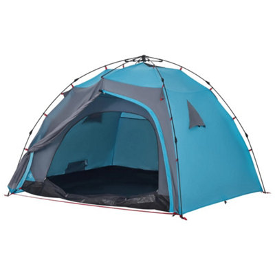 Lightweight and Portable Camping Tent Dome 4-Person Blue Quick Release