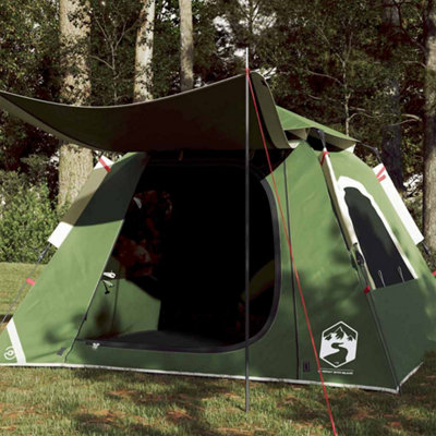 Lightweight and Portable Camping Tent Dome 4-Person Green Quick Release
