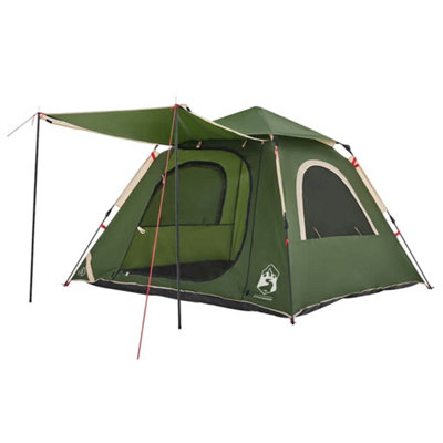 Lightweight and Portable Camping Tent Dome 4-Person Green Quick Release
