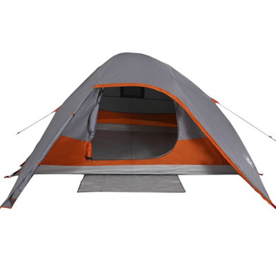 Lightweight and Portable Camping Tent Dome 4-Person Grey Waterproof
