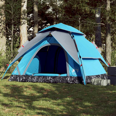 Lightweight and Portable Camping Tent Dome 5-Person Blue Quick Release