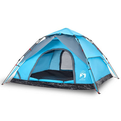 Lightweight and Portable Camping Tent Dome 5-Person Blue Quick Release