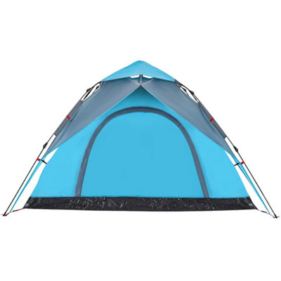 Lightweight and Portable Camping Tent Dome 5-Person Blue Quick Release