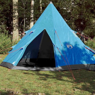 Lightweight and Portable Camping Tent Tipi 4-Person Blue Waterproof