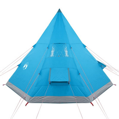 Lightweight and Portable Camping Tent Tipi 4-Person Blue Waterproof