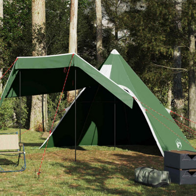 Lightweight and Portable Camping Tent Tipi 5-Person Green Waterproof