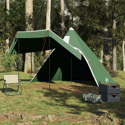 Lightweight and Portable Camping Tent Tipi 5-Person Green Waterproof