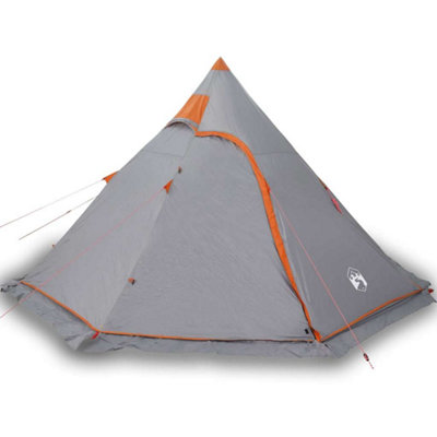 Lightweight and Portable Camping Tent Tipi 5-Person Grey Waterproof