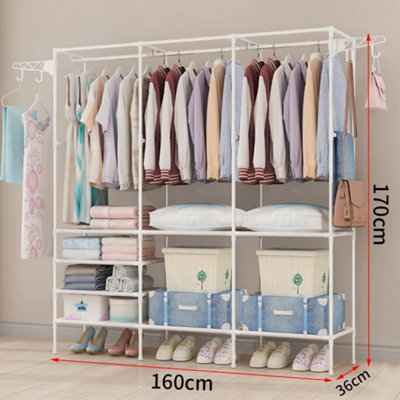Lightweight Clothes Rack Organizer Closet Portable Wardrobe Garment ...