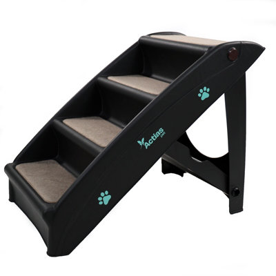 Lightweight Folding Pet Stairs Black