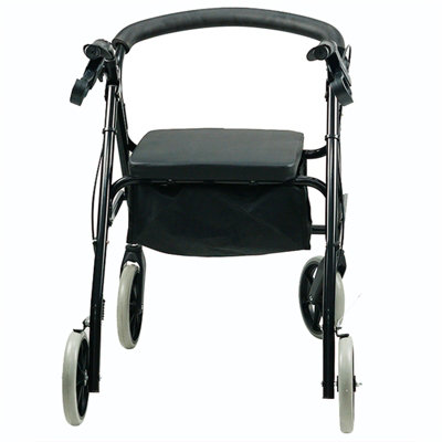 Lightweight Folding Rollator Walker with Seat 4 Wheel Mobility Walking ...