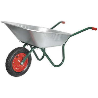 Lightweight Galvanized Steel Wheelbarrow - 65L Capacity - Tubular Steel ...