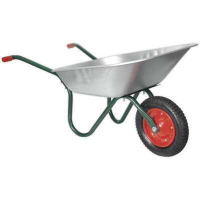 Lightweight Galvanized Steel Wheelbarrow - 65L Capacity - Tubular Steel ...