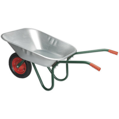 Lightweight Galvanized Steel Wheelbarrow - 65L Capacity - Tubular Steel ...