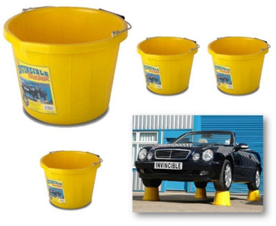 Likimen Home 4 X Invincible Heavy Duty Strong Large Yellow Builders ...