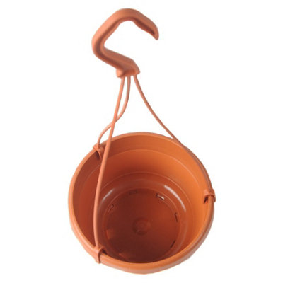 Liliane Small Hanging Pots Terracotta Colour. Pack of Ten