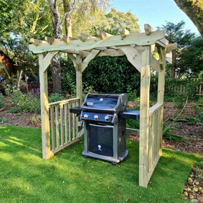 Lilly BBQ Hut - Timber - L125 x W180 x H200 cm - Minimal Assembly ...