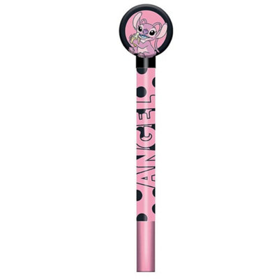 Lilo & Stitch Make Waves Angel Pen And Topper Pink/Black (16cm x 4cm x ...