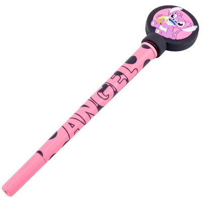 Lilo & Stitch Make Waves Angel Pen And Topper Pink/Black (16cm x 4cm x ...