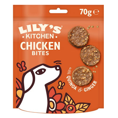 Lily's Kitchen Dog Chomp-away Chicken Bites 70g (Pack of 8)