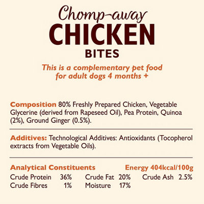 Lily's Kitchen Dog Chomp-away Chicken Bites 70g (Pack of 8)