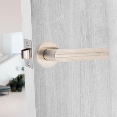 Lima Satin Nickel Euro 70mm Thumbturn to Key Barrel Lock Internal Door ...