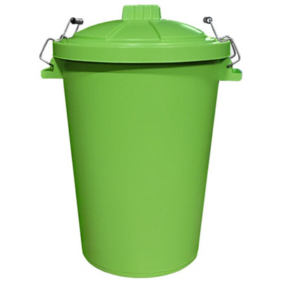 Lime Green Dustbin with Clip Locking Lid Plastic Dustbin for Home ...