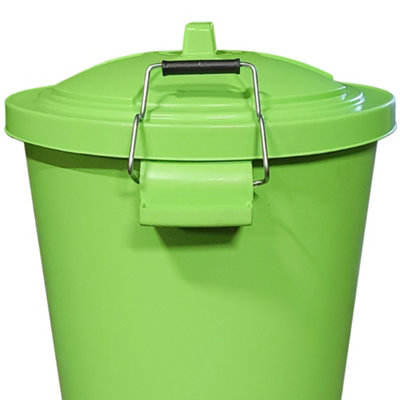 Lime Green Dustbin with Clip Locking Lid Plastic Dustbin for Home ...