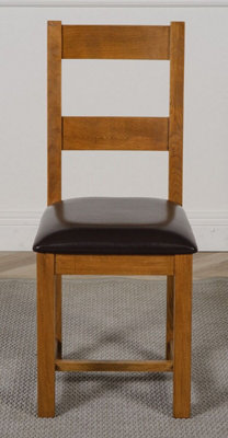 Lincoln Dark Solid Oak Dining Chairs for Dining Room or Kitchen