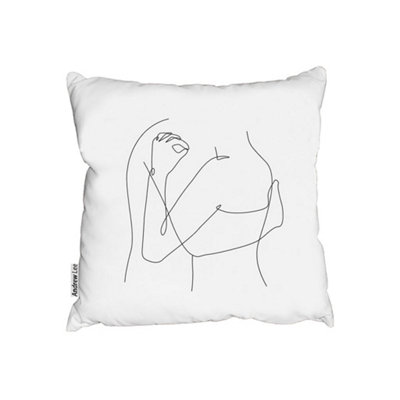 Line Art Hug (Cushion) / 60cm x 60cm | DIY at B&Q