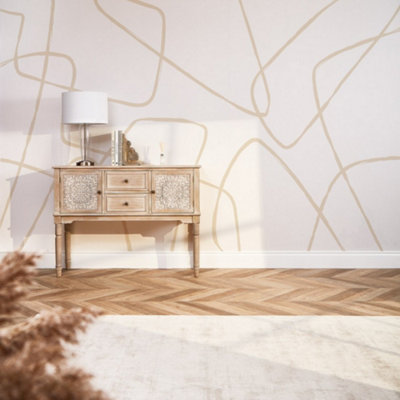 Line Art Mural in Stone (300cm x 240cm) | DIY at B&Q