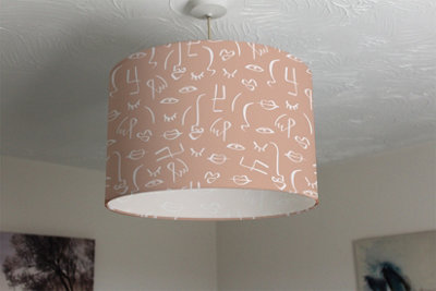 line drawing abstract faces (Ceiling & Lamp Shade) / 25cm x 22cm ...